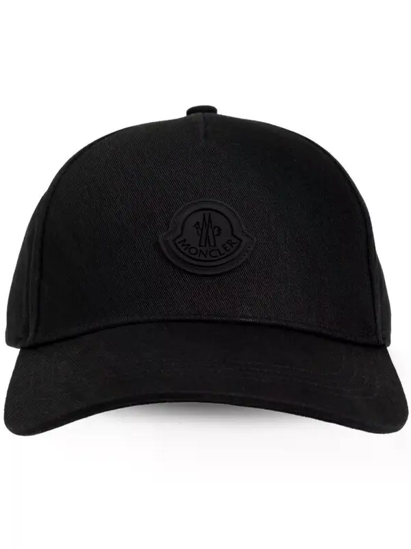 Moncler Gabardine Baseball Cap - Black