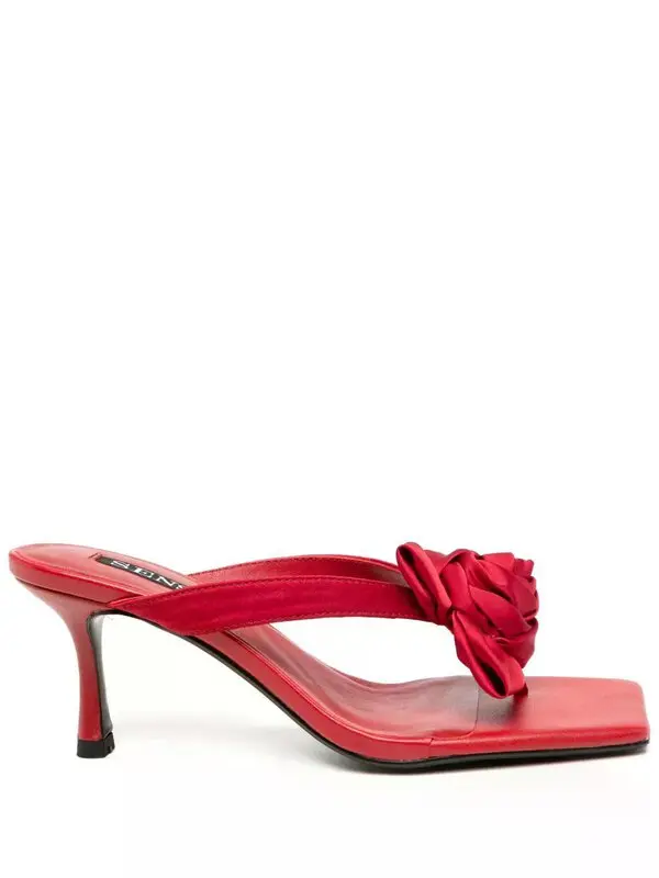 Senso Electra Heeled Mules - Red
