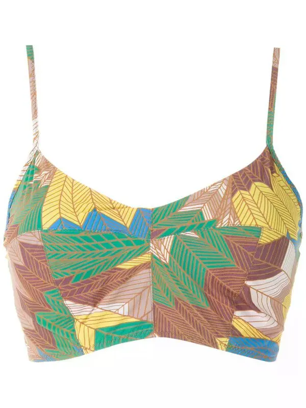 AMIR SLAMA Cropped Bra Top - Multicolour