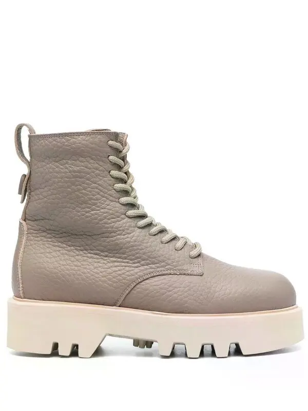 Furla Rita Lace-up Combat Boots - Neutrals