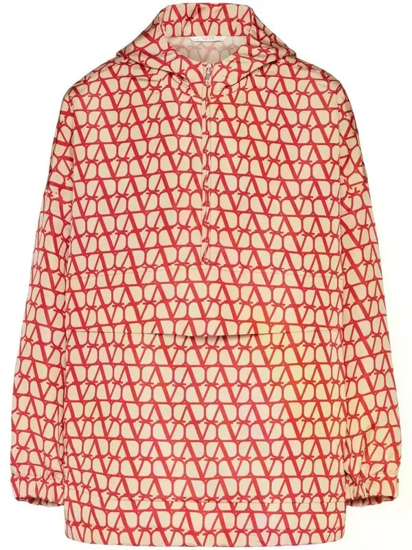 Valentino Garavani Toile Iconographe Zip Up Hoodie Jacket