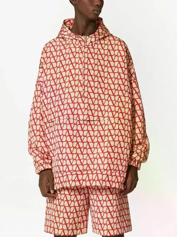 Valentino Garavani Toile Iconographe Zip Up Hoodie Jacket