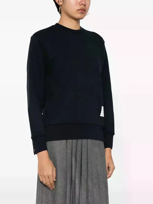 Thom Browne Rwb Stripe Cotton Sweatshirt