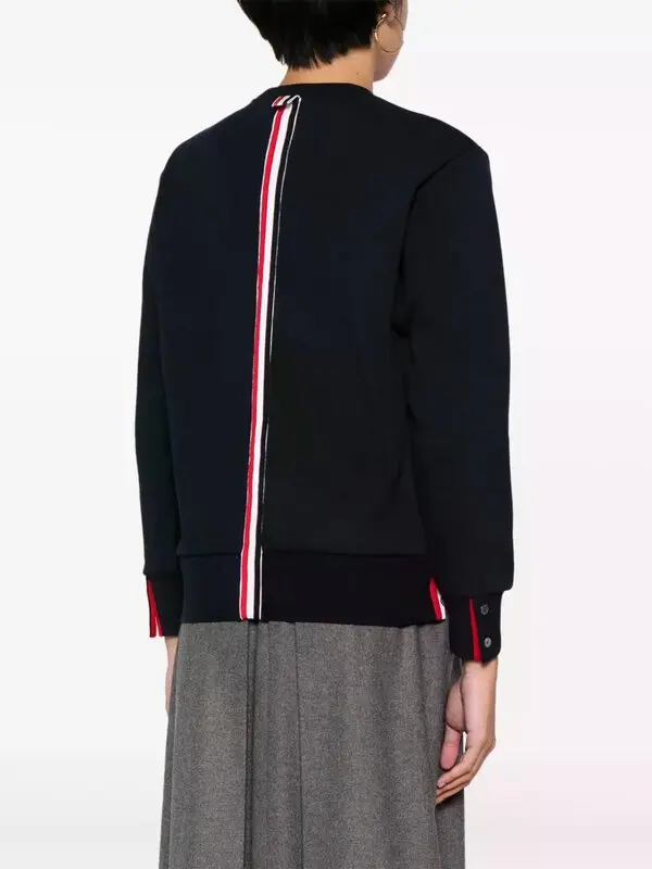 Thom Browne Rwb Stripe Cotton Sweatshirt