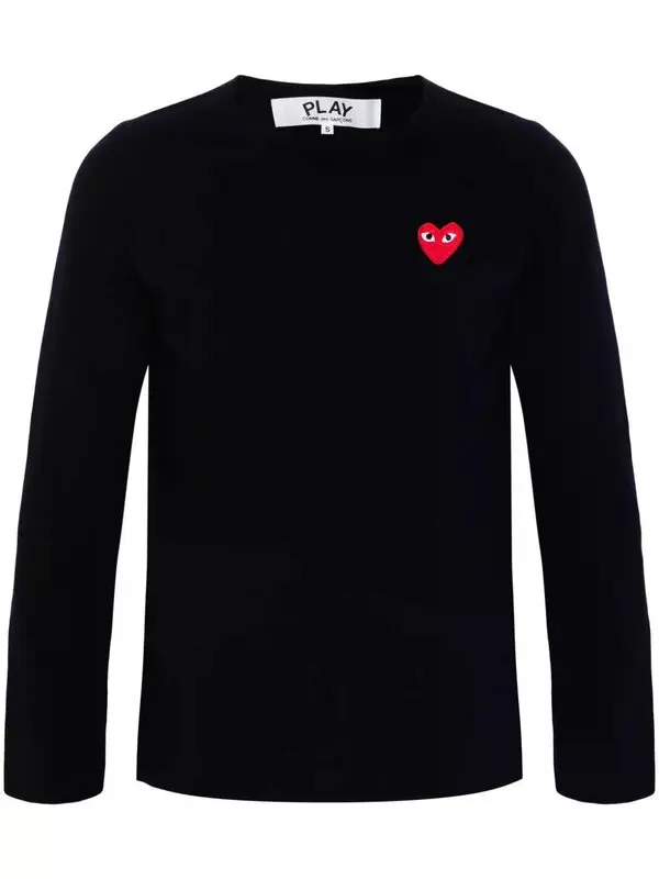 Play Comme Des Garcon Embroidered Logo Jumper - Blue