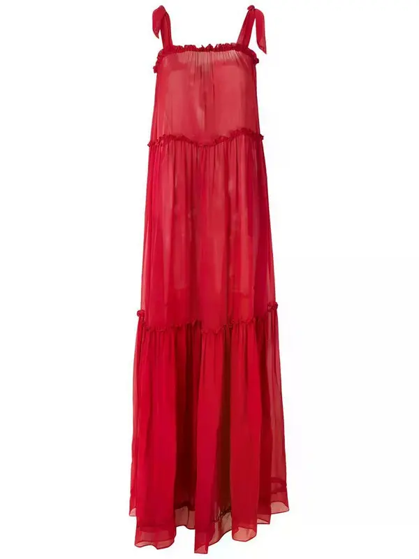 AMIR SLAMA Silk Maxi Dress