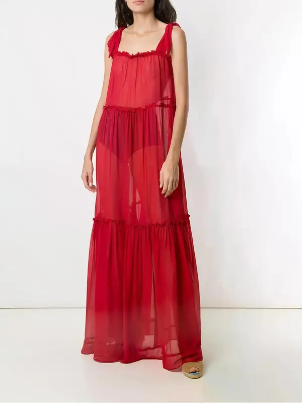 AMIR SLAMA Silk Maxi Dress
