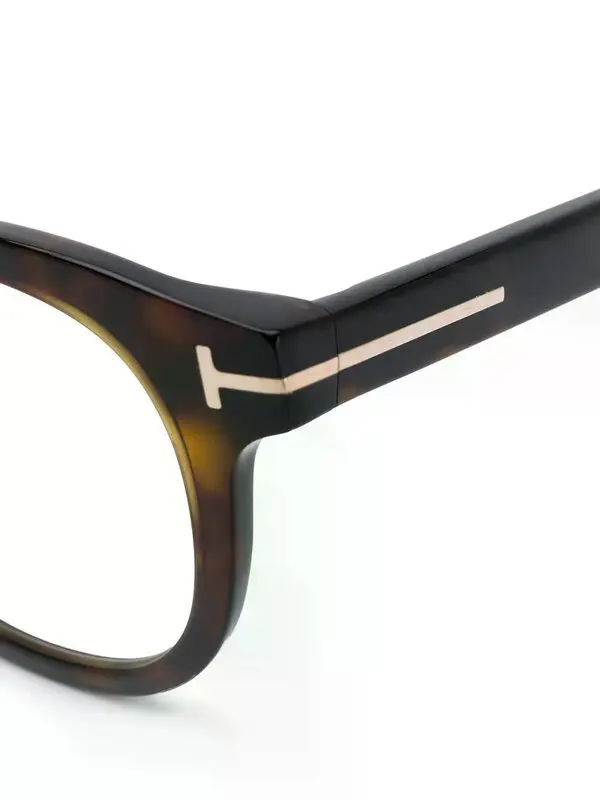 TOM FORD Round Frame Glasses - Brown