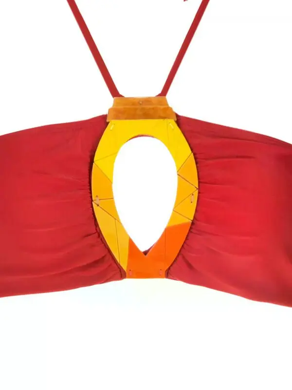 AMIR SLAMA Embroidered Fibreglass Bikini Set