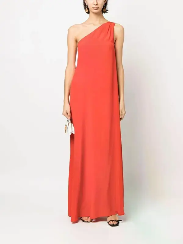 Kiton Silk One-shoulder Maxi Dress