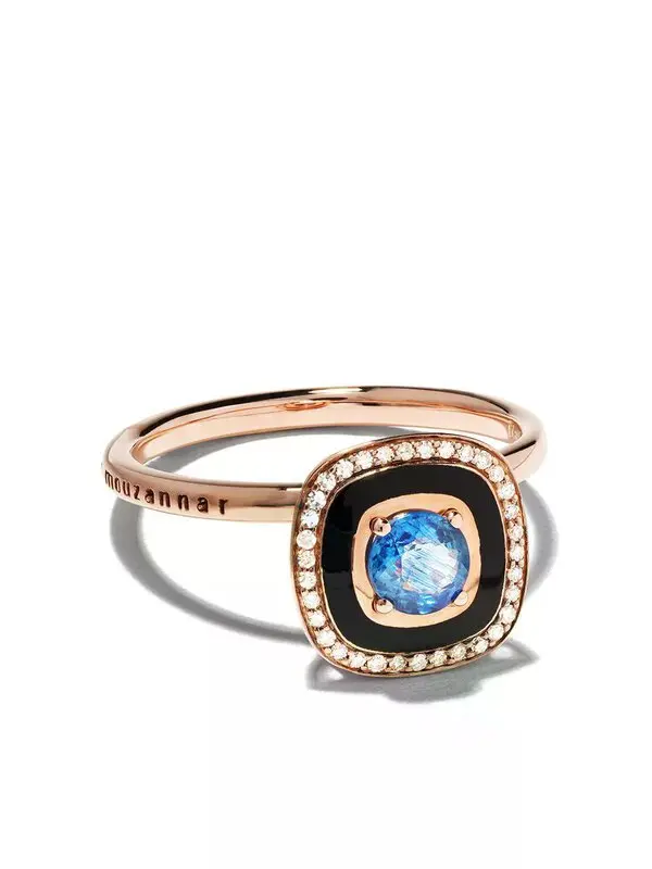 SELIM MOUZANNAR 18kt Rose Gold Sapphire And Diamond Mina Ring - Pink
