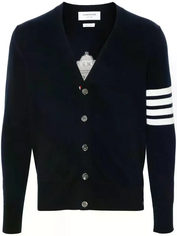 Thom Browne 4-bar Virgin-wool Cardigan