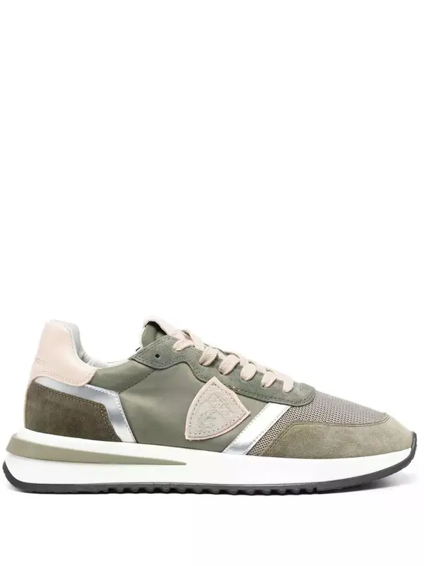 Philippe Model Leather-panelled Low-top Sneakers - Green