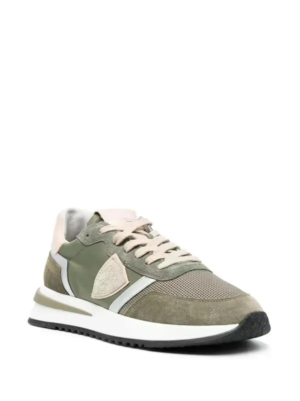 Philippe Model Leather-panelled Low-top Sneakers - Green