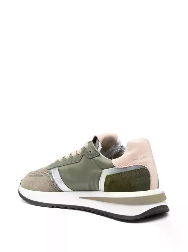 Philippe Model Leather-panelled Low-top Sneakers - Green