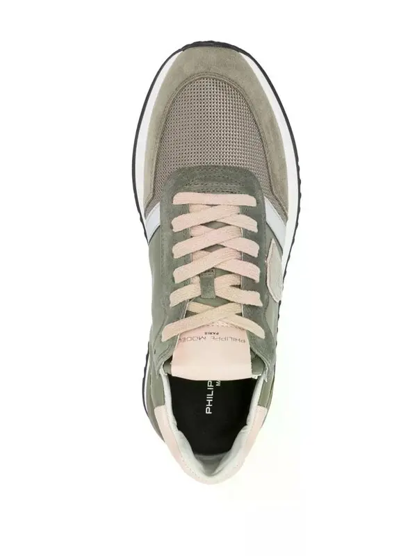 Philippe Model Leather-panelled Low-top Sneakers - Green