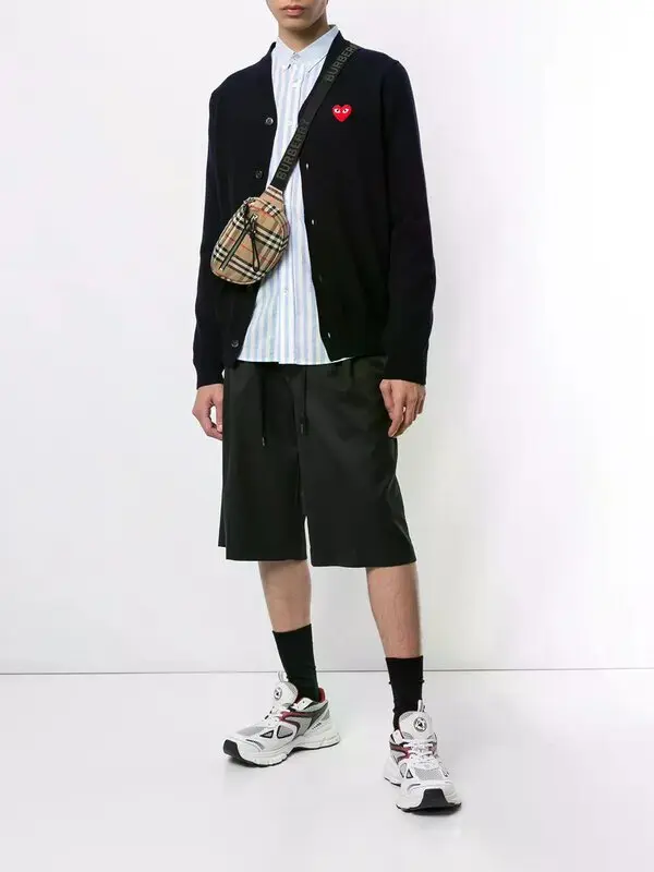 Play Comme Des Garcon Embroidered Logo Cardigan