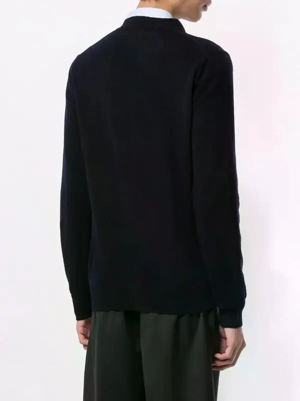 Play Comme Des Garcon Embroidered Logo Cardigan