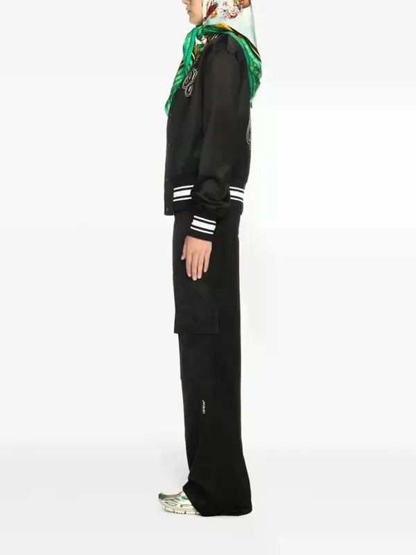 Off-White Satin Bomber Jacket