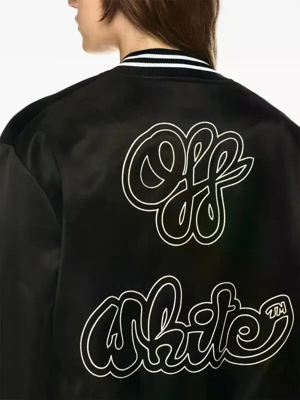 Off-White Satin Bomber Jacket