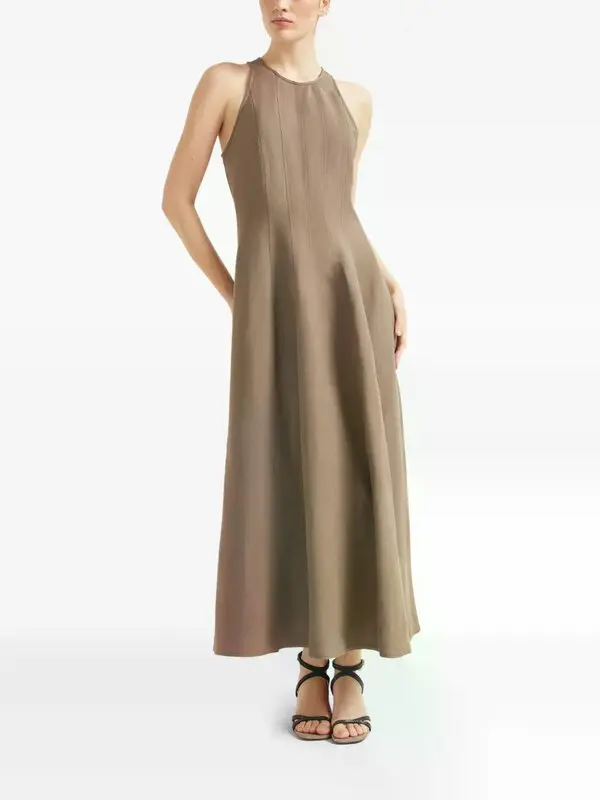 Brunello Cucinelli Flared Dress - Brown