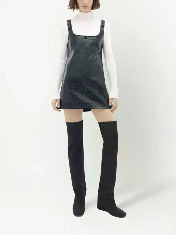 COURREGES Reedition Vinyl Mini Dress - Blue