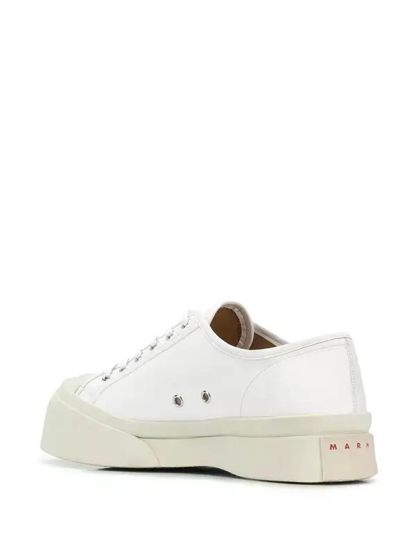 Marni Pablo Leather Flatform Sneakers - White