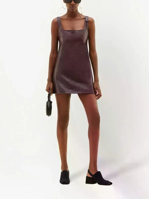 COURREGES Re-edition Vinyl Mini Dress - Red
