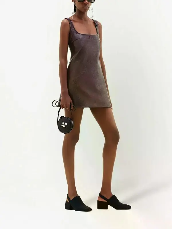 COURREGES Re-edition Vinyl Mini Dress - Red