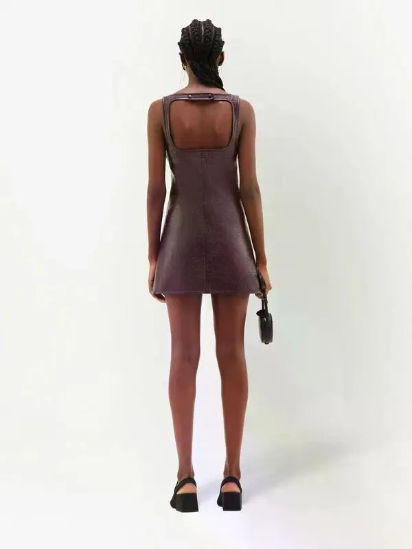 COURREGES Re-edition Vinyl Mini Dress - Red