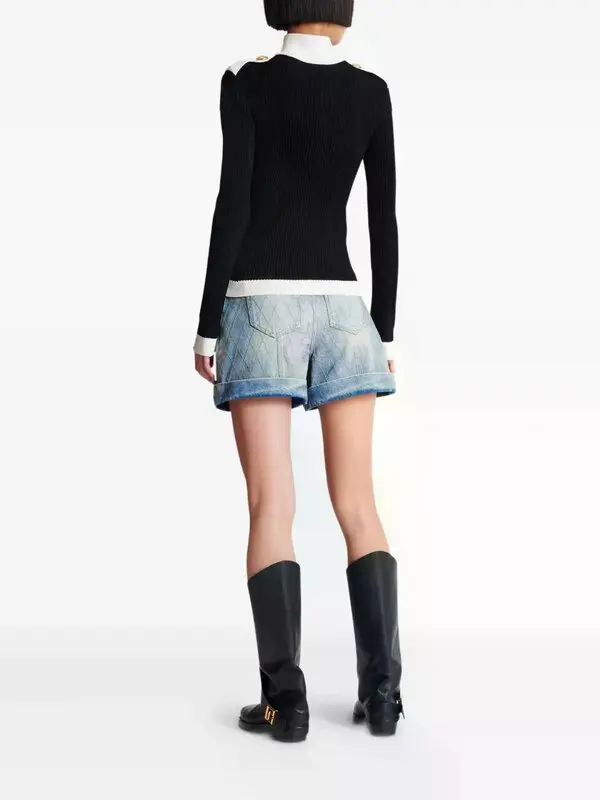 Balmain Ribbed-knit Cardigan
