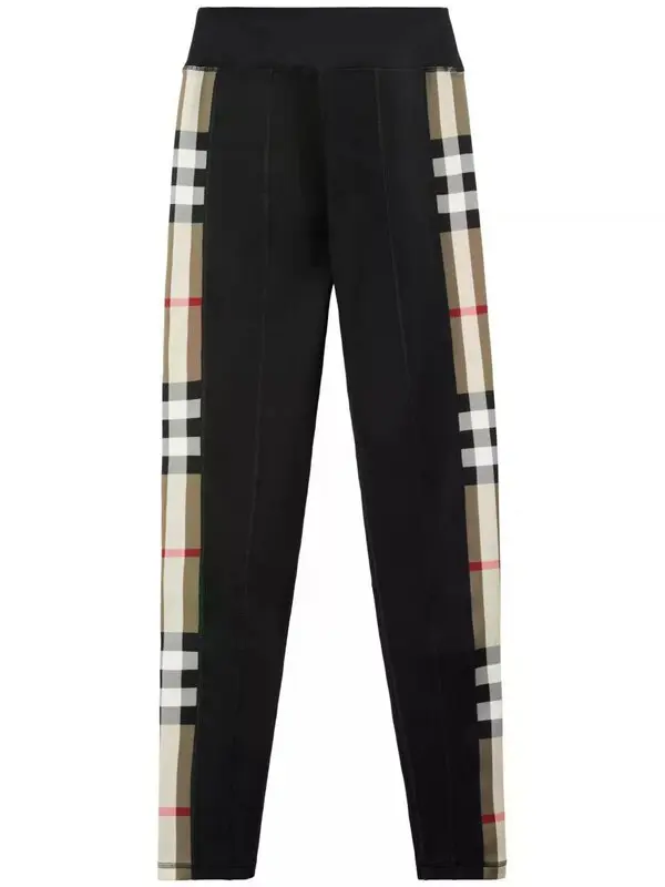 Burberry Vintage Check-panel Leggings - Black