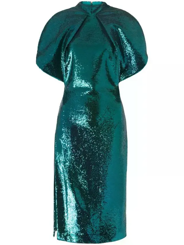 GENNY Sequin-embellished Midi Dress