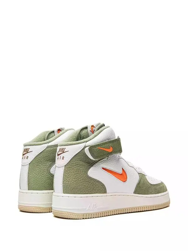 Nike Air Force 1 Mid Qs Jewel Oil Green Sneakers - White