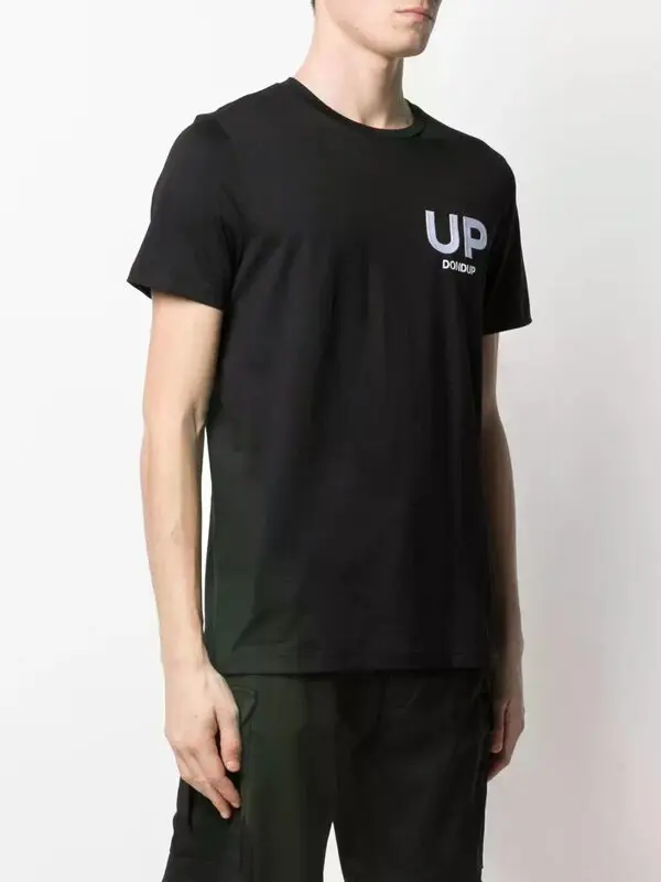 DONDUP Logo-embroidered T-shirt - Black