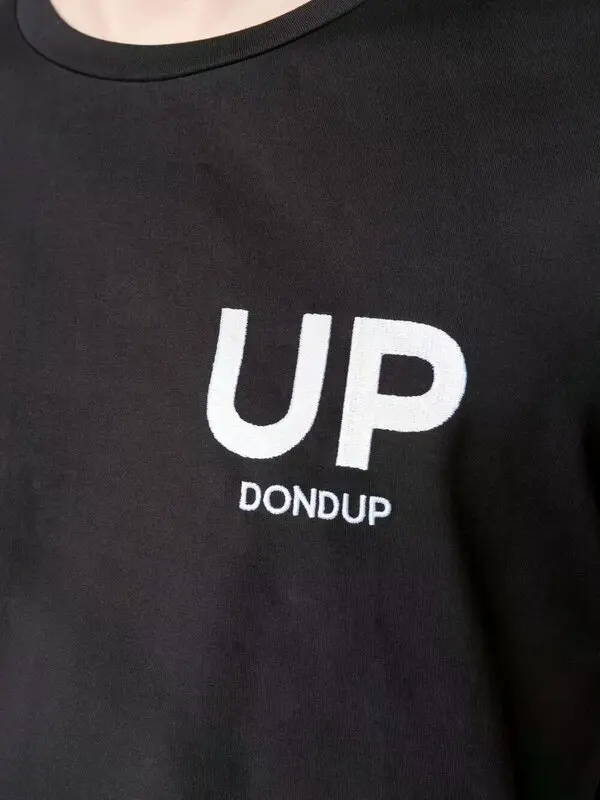DONDUP Logo-embroidered T-shirt - Black