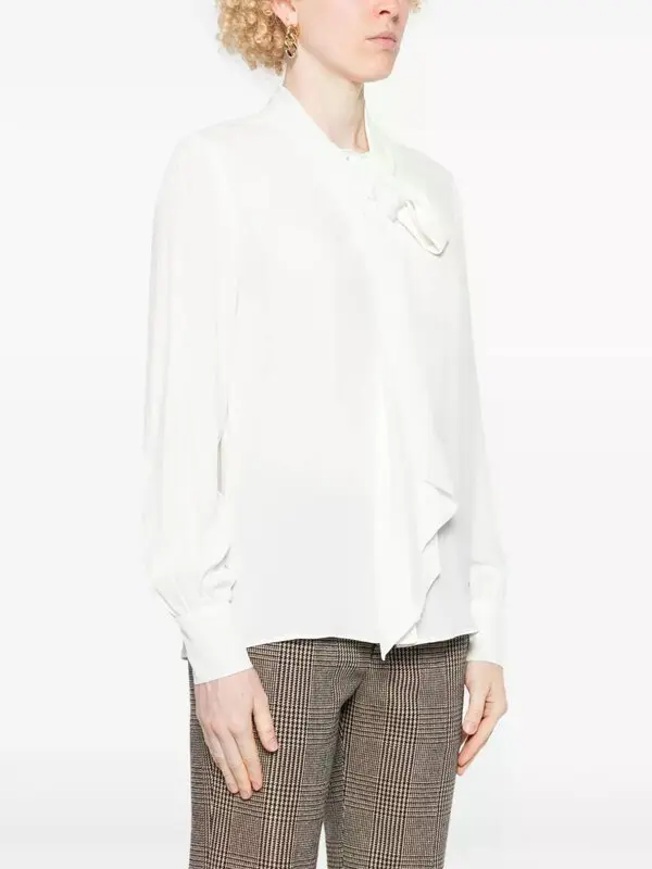 Pinko Cassaforte Chiffon Crepe Shirt - White