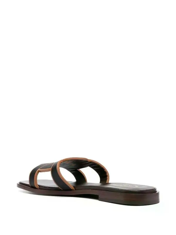 TOD'S Leather Logo Strap Sandals