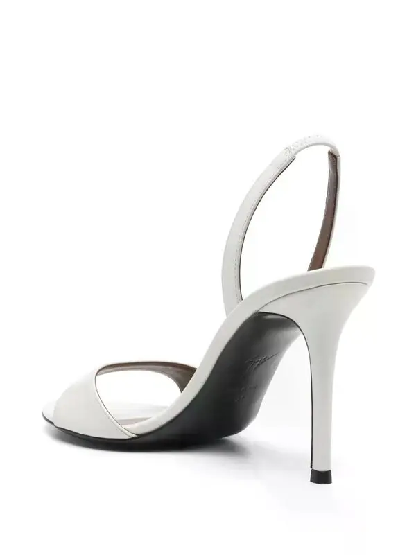 GIUSEPPE ZANOTTI 90mm Leather Sandals - White