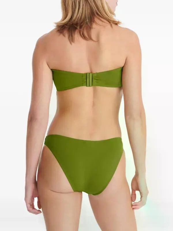 ERES Show Ruched Bandeau Bikini Top - Green