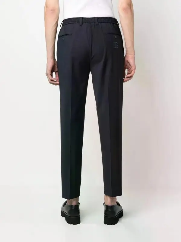 Dolce & Gabbana Logo-embroidered Tailored Trousers
