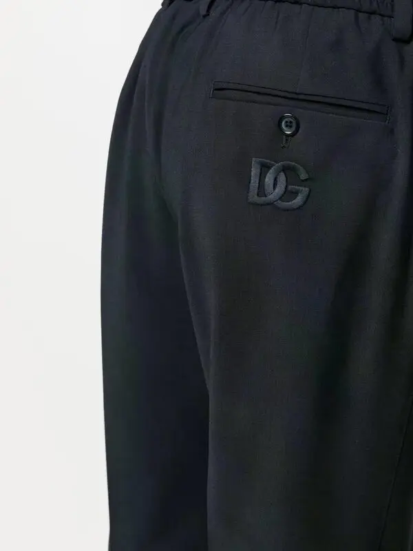Dolce & Gabbana Logo-embroidered Tailored Trousers