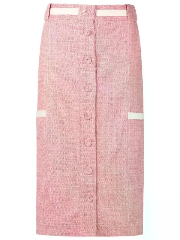 ALCACUZ Buttoned High-waisted Skirt