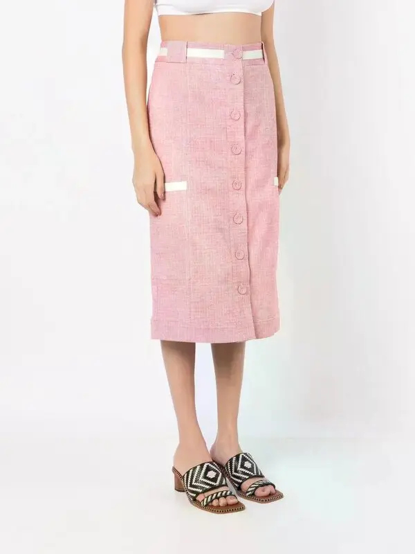 ALCACUZ Buttoned High-waisted Skirt
