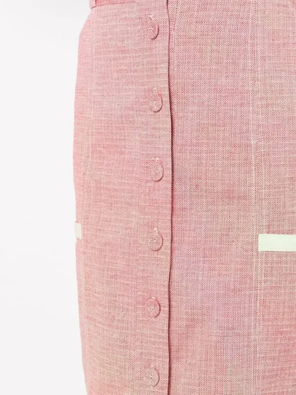 ALCACUZ Buttoned High-waisted Skirt