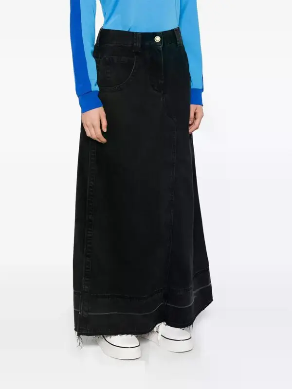 Palm Angels Denim Maxi Skirt