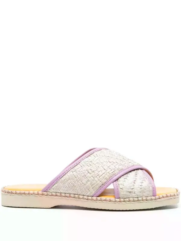 Hogan 660 Interwoven Raffia Slides