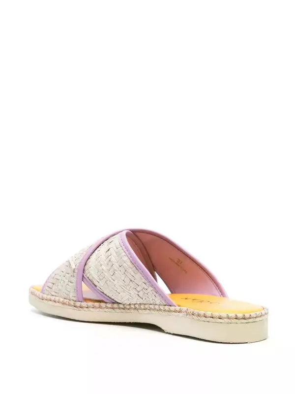 Hogan 660 Interwoven Raffia Slides
