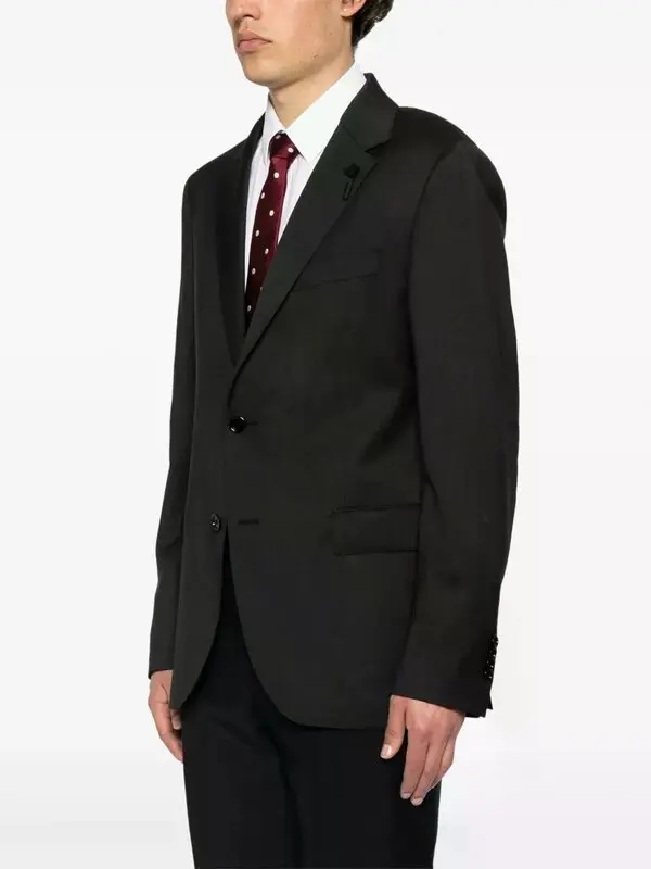 LARDINI Single-breasted Blazer - Black
