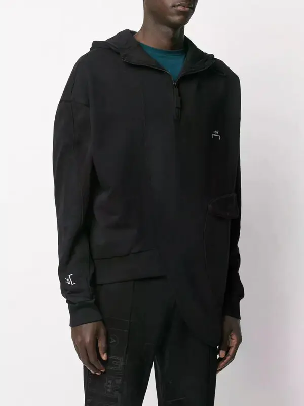 A-COLD-WALL* Asymmetric Logo Printed Hoodie